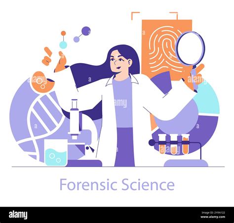 Forensic Science Concept Investigator Examining Evidence With Advanced Techniques Dna Analysis