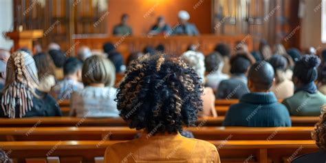 Premium Photo Multicultural Church Service With Diverse Congregation