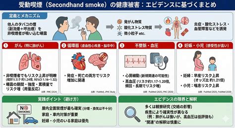 受動喫煙（secondhand Smoke）の健康被害のまとめ ウェルビーイングクリニック駒沢公園