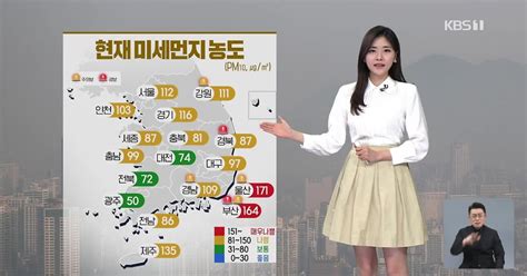 퇴근길 날씨 전국 대부분 탁한 공기내일 비 내리며 먼지 해소