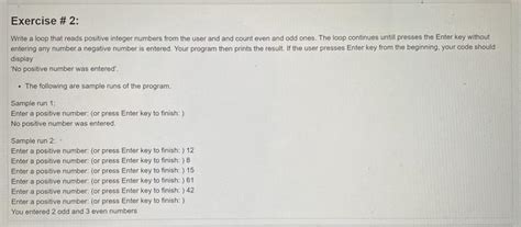 solved write a loop that reads positive integer numbers from