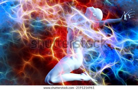 Mystical Journey Through Universe State Meditation Stock Illustration