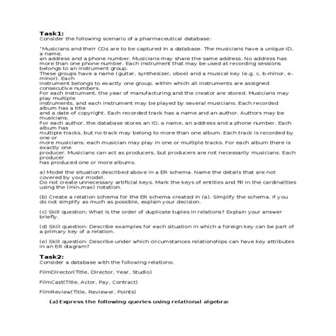 Give Equivalent Queries Using The Relational Algebra Select Dis