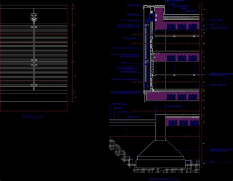 Facade Structure Dwg Section For Autocad • Designs Cad