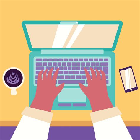 책상 위의 노트북으로 타이핑하는 사람 벡터 Unsplash의 무료 사무실 이미지