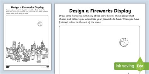 Design A Fireworks Display Activity Fireworks Display