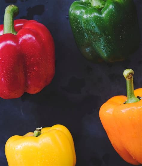 Premium Photo Closeup Of Various Bell Peppers