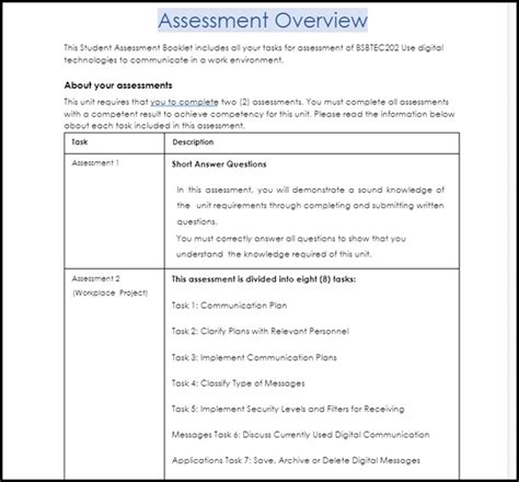 BSBTEC202 Assessment Answers Online Assistance In Australia