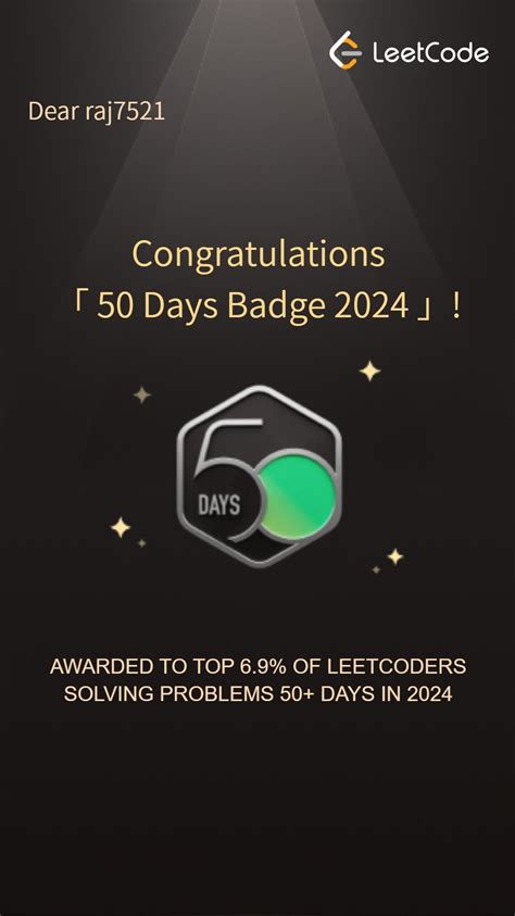 🎉 Excited To Share That Ive Earned The Prestigious 50 Active Days In The 2024 Badge On