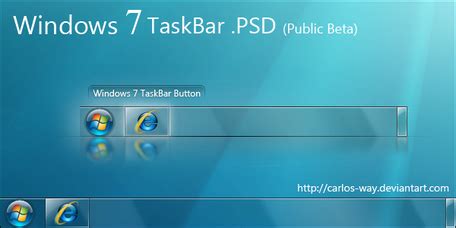 Windows 7 Taskbar Psd Free PSD Download FreeImages