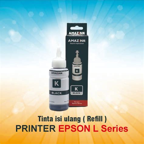 Jual Tinta Printer Epson L Series Ml Warna Black Hitam Untuk Isi Ulang Refill Printer Epson