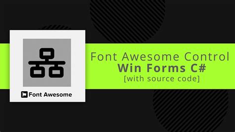 Font Awesome Control C Winformssource Code Youtube