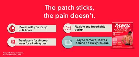 Tylenol Precise Pain Relieving Patches Large Topical