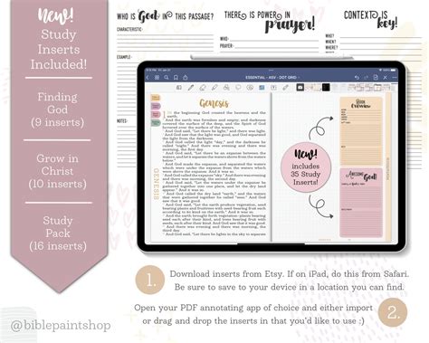 Digital Journaling Bible Asv Essential Bible Journal For Goodnotes Touchnotes Ipad And Android