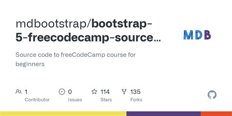 Github Mdbootstrapbootstrap 5 Freecodecamp Source Code Source Code