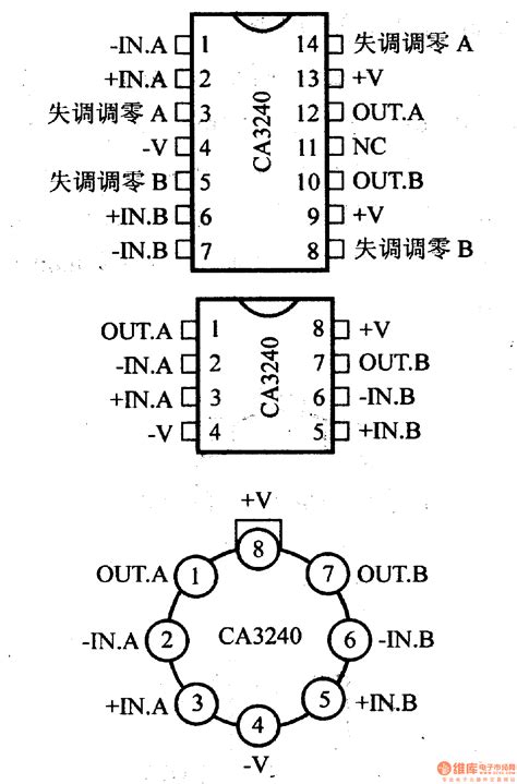 放大器引脚信主要特性 Ca3240 Bimos运算放大器 仪器仪表 维库电子市场网
