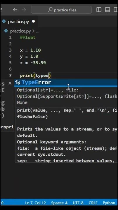 Float Python Code Programming Coding Pythonforbeginners Python3 Pythonprogramming Youtube