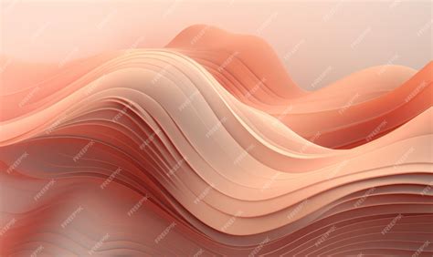 Premium Ai Image Abstract Peach Color Background Or Wallpaper With Random Patterns Of Waves