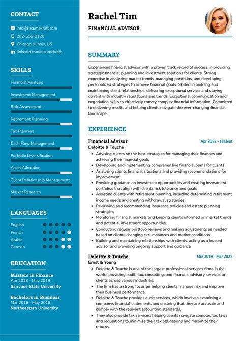 Financial Advisor Resume Sample In 2025 Resumekraft