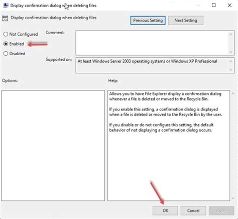 How To Enable Windows Confirm Delete Dialog Box