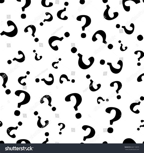Question Mark Seamless Pattern Vector Seamless Stock Vector Royalty Free 660118975