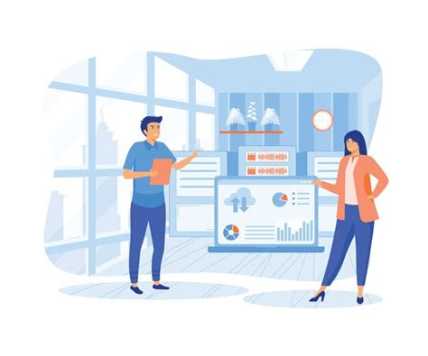 Premium Vector Business Technology Cloud Computing Service Concept