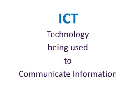 PPT ICT PowerPoint Presentation Free Download ID