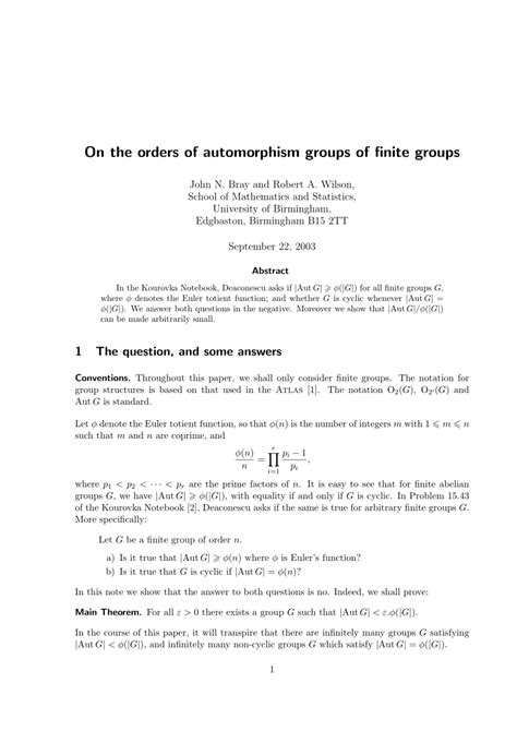 Pdf On The Orders Of Automorphism Groups Of Finite Groups Ii
