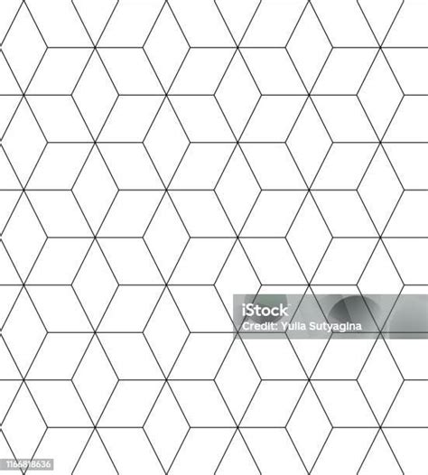 3d 사각형 셀이있는 추상적 인 배경입니다 선이 있는 기하학적원활한 추상화 패턴 벡터 일러스트레이션 기하 도형에 대한 스톡 벡터