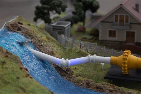 Self Contained Mini Hydro Power Plant With Straight Flow Turbine