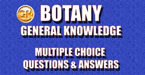 Botany Multiple Choice Questions Mcqs And Answers Botany Objective Questions And Answers