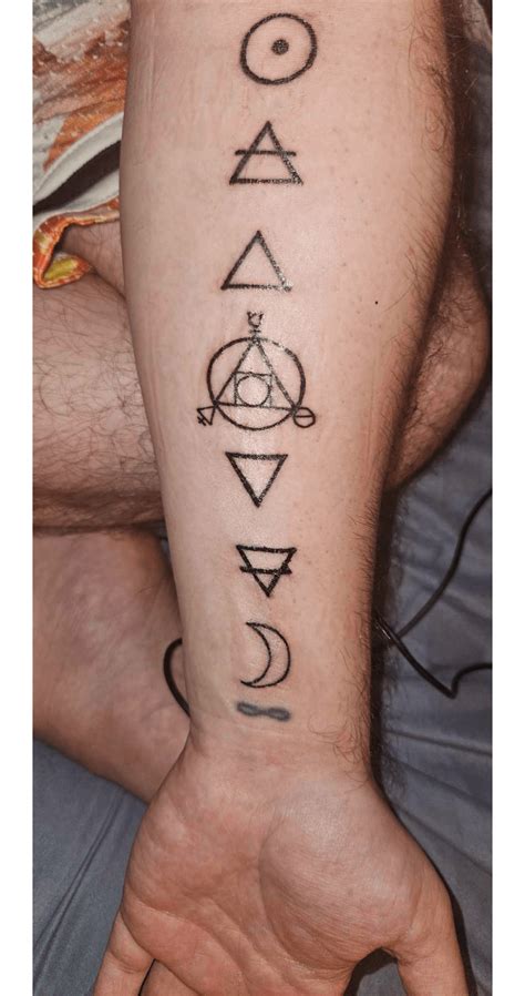Alchemical Symbols Tattoo