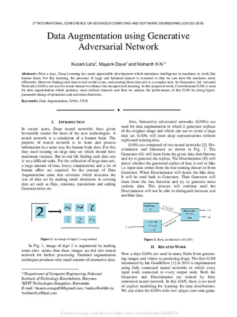 Pdf Data Augmentation Using Generative Adversarial Network Mayank Dave