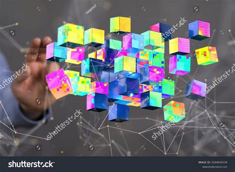 Big Data Visualization Network Connection Structure 库存插图 2244454159 Shutterstock