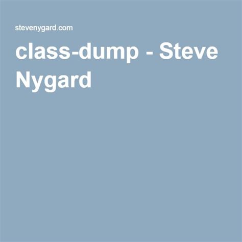 Class Dump Class Dumped Trade Secret