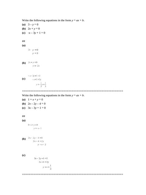 Ch1 Linear Equations In Two Unknowns Set 3 Pdf Length Equations