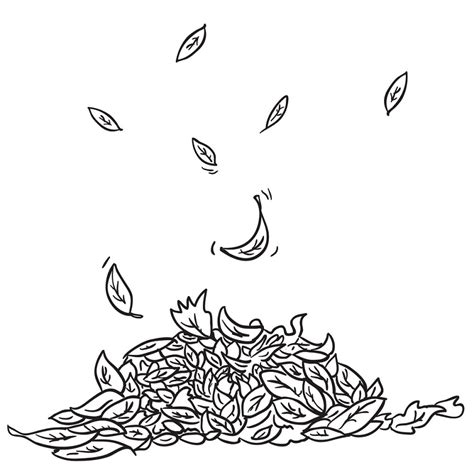 紅葉イラスト白黒png