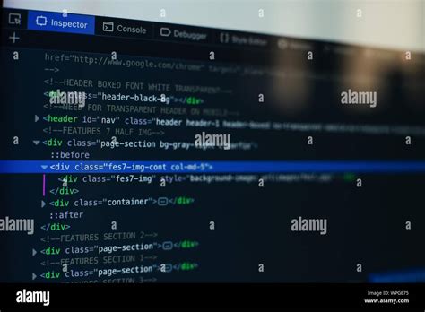 selective closeup shot of data codes on a computer monitor screen stock