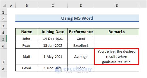 How To Write A Paragraph In Excel Cell 5 Easy Ways Exceldemy