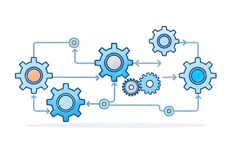 abstract ai algorithmic flow vector concept with geometric shapes and data patterns clean and