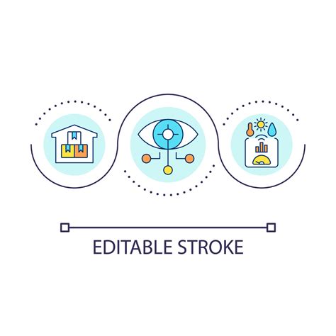 Remote Monitoring Control Loop Concept Icon Smart Home Sensors Devices IoT Technology