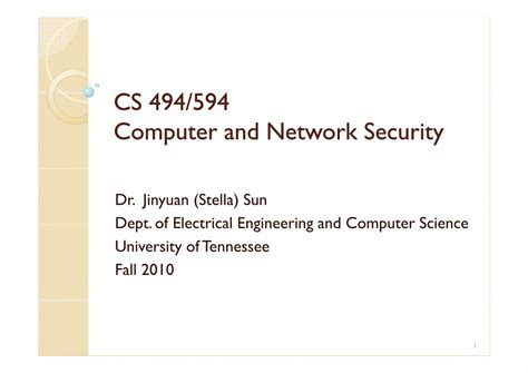 PDF CS Computer And Network Securityweb Eecs Utk Edu Jysun Files Lec PdfComputer And