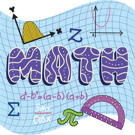 Different Math Graphs And Objects Math Class Concept Vector Illustration 28074811 Vector Art At