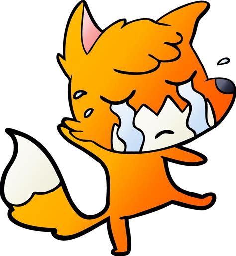 Crying Fox Cartoon 12442881 Vector Art At Vecteezy