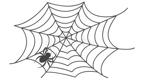 Minimalist Spiderweb With Spider Icon Vector Graphic Vector Design