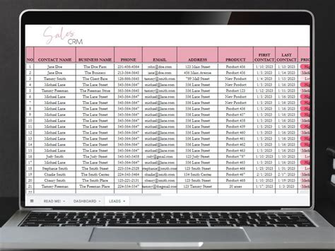 Sales CRM Template Google Sheets Excel Spreadsheet