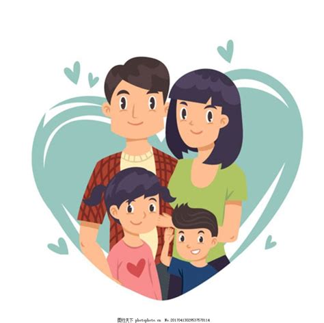 卡通二胎二孩幸福家庭插图图片 设计案例 广告设计 图行天下图库