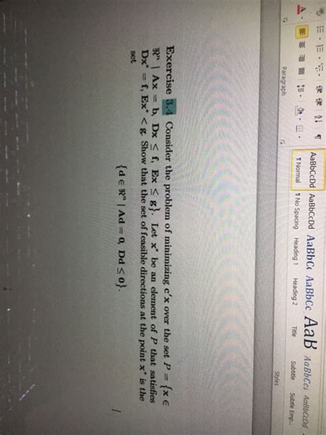 Solved Consider The Problem Of Minimizing Cx Over The Set P