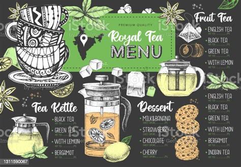 핸드 드로잉 아트 레스토랑 로얄 티 메뉴 디자인 주전자의 장식 스케치 빈티지 스타일 0명에 대한 스톡 벡터 아트 및 기타 이미지 0명 건강한 식생활 계피 Istock