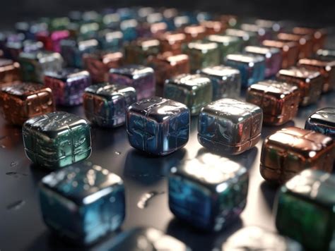 Premium Ai Image Futuristic Glass Cubes Background Abstract Geometric Mosaic Grid Square Tiles